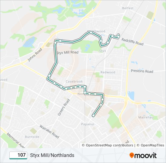 107 Route: Schedules, Stops & Maps - Styx Mill & Supa Centa (Updated)