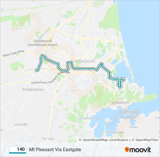 140 Route: Schedules, Stops & Maps - Mt Pleasant Via Eastgate (Updated)