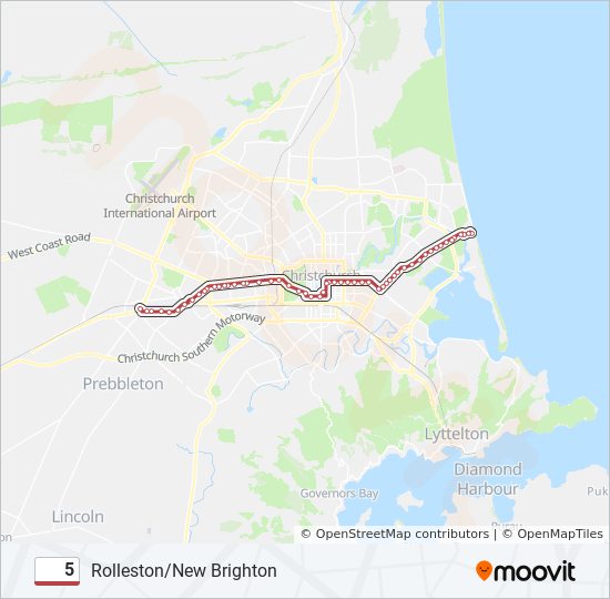 5 Route: Schedules, Stops & Maps - Hornby Via City (Updated)