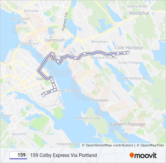 159 Route: Schedules, Stops & Maps - 159 Colby Express Via Portland ...