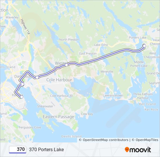 370 Route: Schedules, Stops & Maps - 370 Porters Lake (Updated)