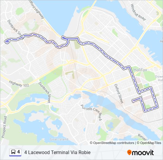 4 Route: Schedules, Stops & Maps - 4 Lacewood Terminal Via Robie (Updated)