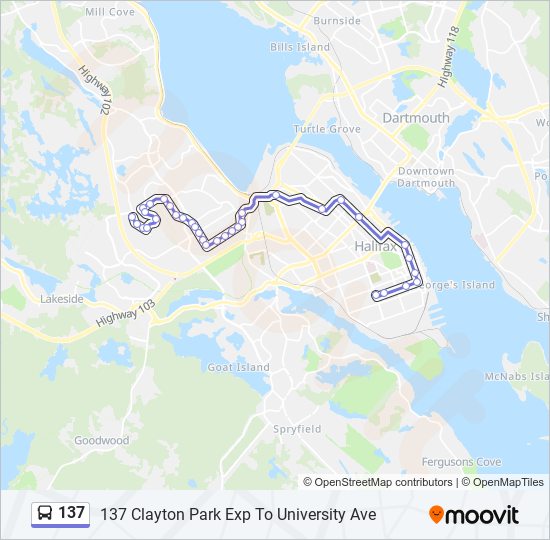 137 Route: Schedules, Stops & Maps - 137 Clayton Park Exp To University ...