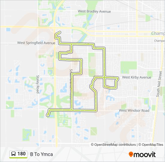 180 Route: Schedules, Stops & Maps - B To Ymca (Updated)