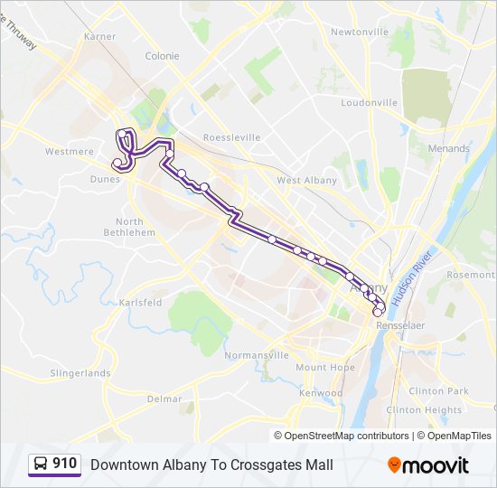 910 Route: Schedules, Stops & Maps - Downtown Albany To Crossgates Mall ...