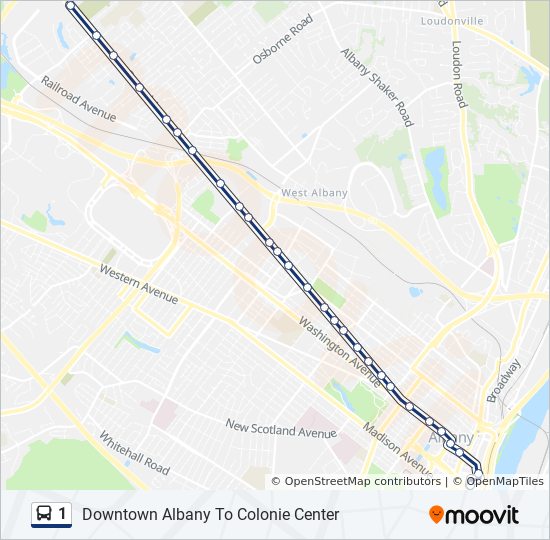 1 Route: Schedules, Stops & Maps - Downtown Albany To Colonie Center ...