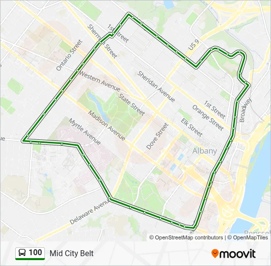 100 Route: Schedules, Stops & Maps - Counter Clockwise No Quail St Stop ...