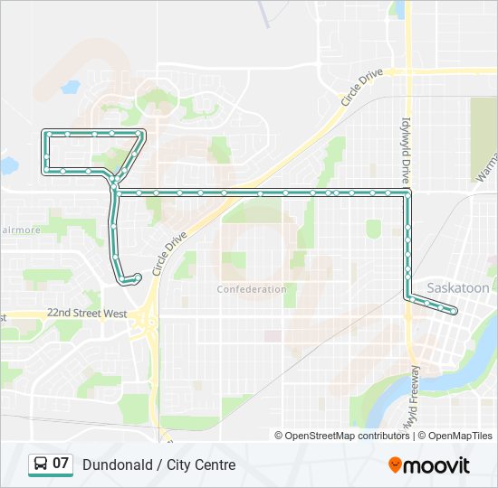 07 Route: Schedules, Stops & Maps - City Centre (Updated)