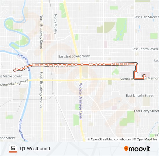 Ruta qline clifton t: horarios, paradas y mapas - Q1 Westbound (Actualizado)