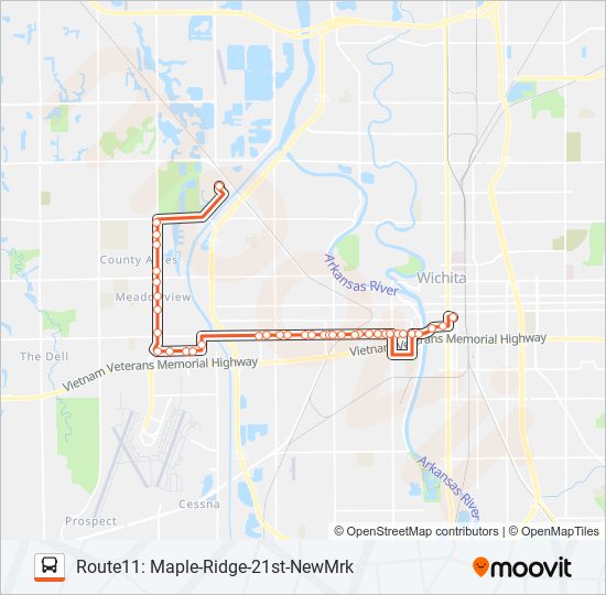 Ruta route11 mapler: horarios, paradas y mapas - Route 11 Inbound ...