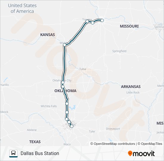 Ruta GREYHOUND US1142: horarios, paradas y mapas - Dallas Bus Station ...