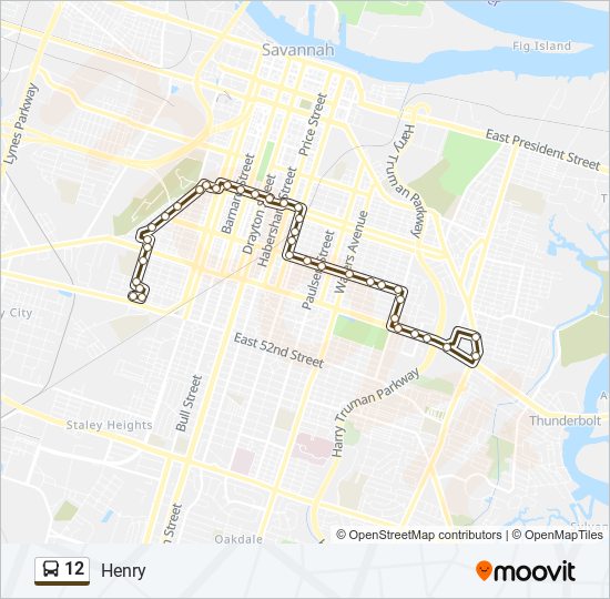 12 Route: Schedules, Stops & Maps - Henry (Updated)