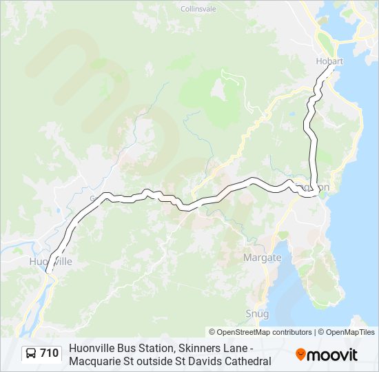 710 Route: Schedules, Stops & Maps - Huonville (Updated)