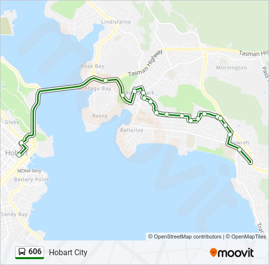 606 Route Schedules Stops Maps Hobart City Updated 606 Route Schedules Stops Maps Hobart City Updated