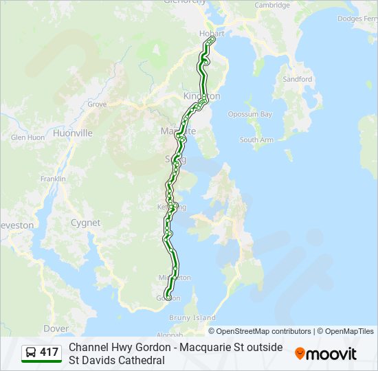 417 Route: Schedules, Stops & Maps - Hobart City (Updated)