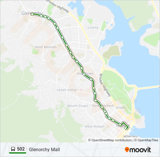 502 Route: Schedules, Stops & Maps - Glenorchy Mall (Updated)