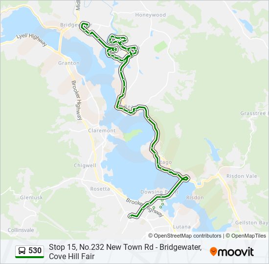 530 Route: Schedules, Stops & Maps - Glenorchy Mall (Updated)