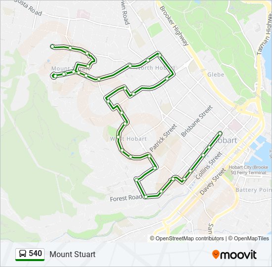 540 Route: Schedules, Stops & Maps - Mount Stuart (Updated)