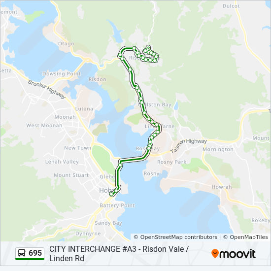 695 Route: Schedules, Stops & Maps - Risdon Vale (Updated)