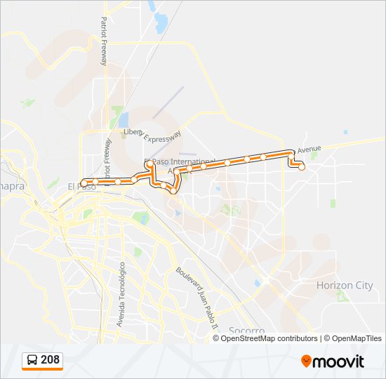 208 Route: Schedules, Stops & Maps - (Updated)