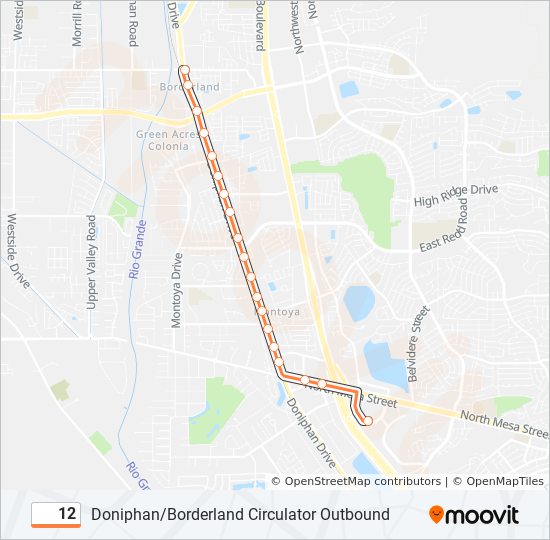 12 Route: Schedules, Stops & Maps - Doniphan/Borderland Circulator ...