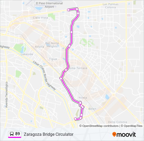 Ruta 89: horarios, paradas y mapas - (Actualizado)