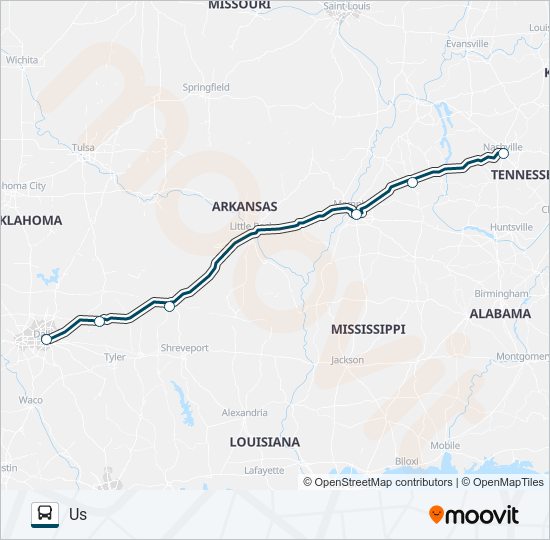 Ruta greyhound us0601: horarios, paradas y mapas - Nashville Bus ...