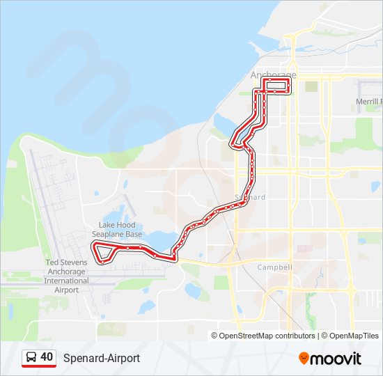 40 Route: Schedules, Stops & Maps - Spenard Loop With Service To the ...