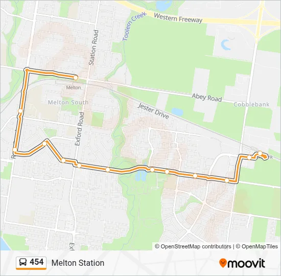 454 Route: Schedules, Stops & Maps - Melton Station (Updated)
