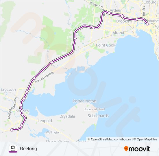 GEELONG MELBOURNE VIA GEELONG Route: Schedules, Stops & Maps - Geelong ...