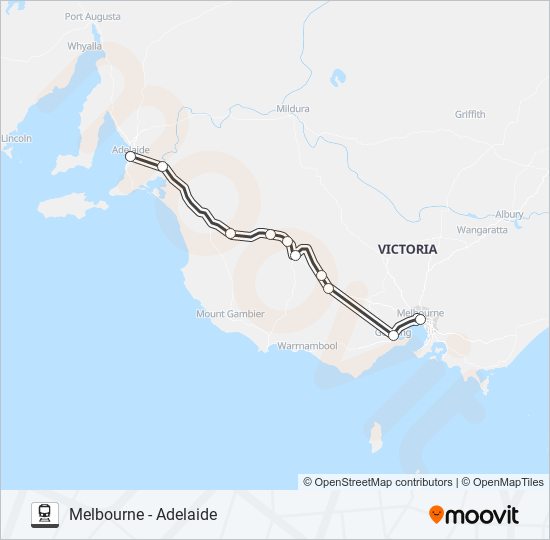 overland Route: Schedules, Stops & Maps - Melbourne (Updated)