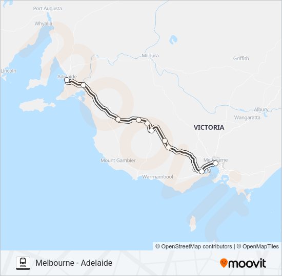 OVERLAND Route: Schedules, Stops & Maps - Melbourne (Updated)