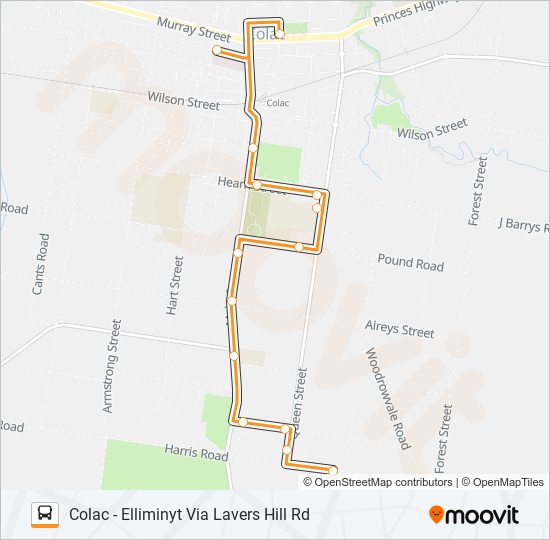 1 Route: Schedules, Stops & Maps - Colac (Updated)