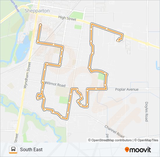 6 Route: Schedules, Stops & Maps - South East (Updated)