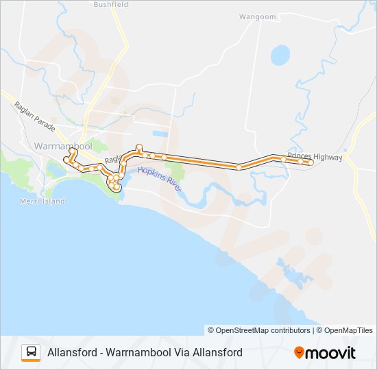9 Route: Schedules, Stops & Maps - Warrnambool (Updated)