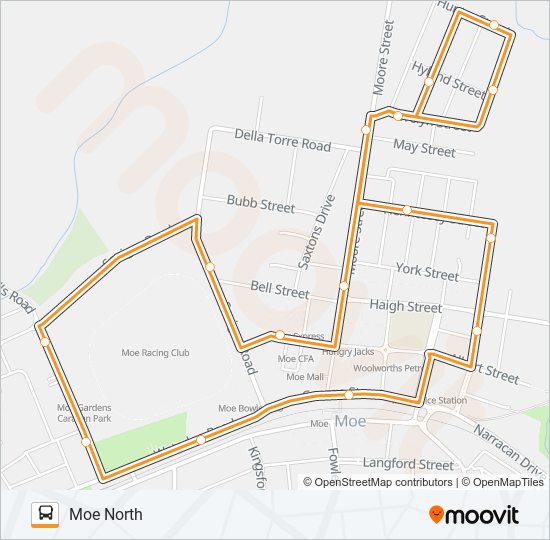 13 Route: Schedules, Stops & Maps - Moe North (Updated)