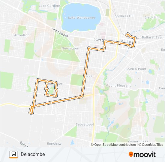 25 Route: Schedules, Stops & Maps - Delacombe (Updated)