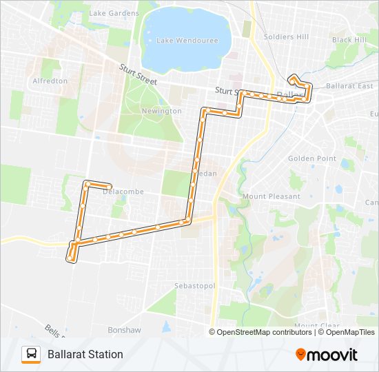 25 Route: Schedules, Stops & Maps - Ballarat Station (Updated)