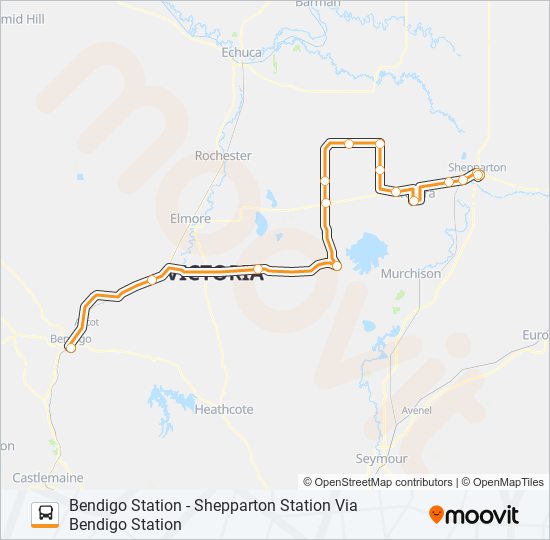 bendigo station shepparton station via bendigo station Route: Schedules ...