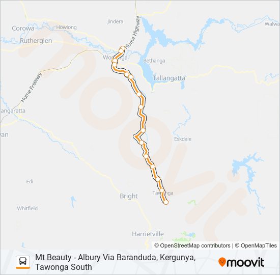 mt beauty albury via baranduda kergunya tawonga south Route: Schedules ...