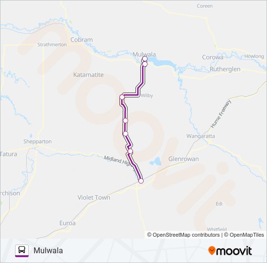 melbourne mulwala via benalla seymour Route: Schedules, Stops & Maps ...