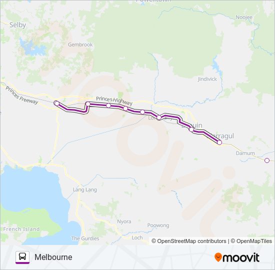 traralgon melbourne via pakenham moe morwell Route: Schedules, Stops ...
