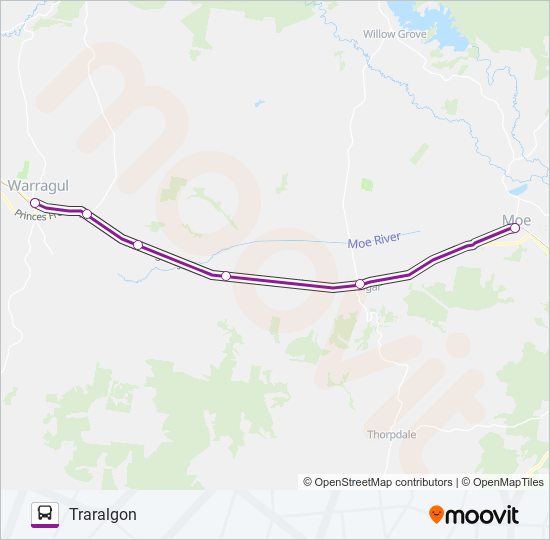 traralgon melbourne via pakenham moe morwell Route: Schedules, Stops ...