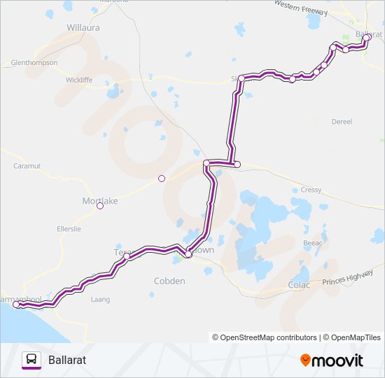 BALLARAT WARRNAMBOOL VIA SKIPTON Route: Schedules, Stops & Maps ...