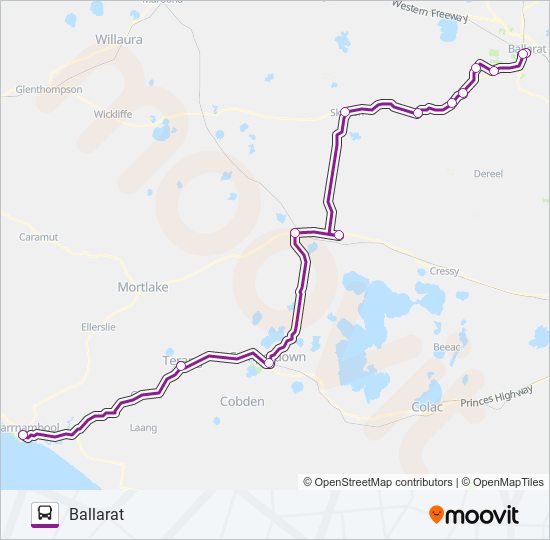 ballarat warrnambool via skipton Route: Schedules, Stops & Maps ...