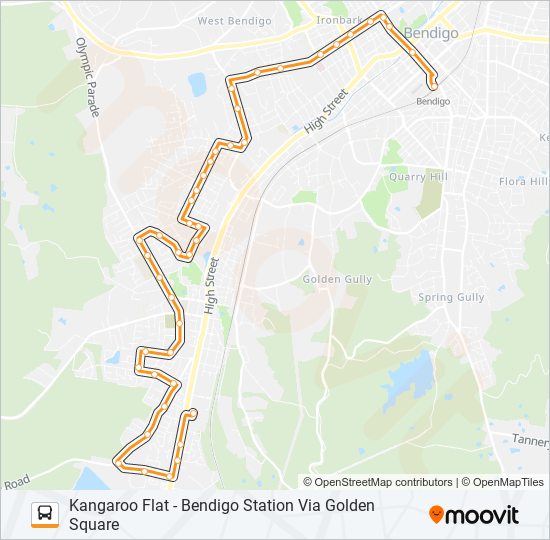 55 Route: Schedules, Stops & Maps - Bendigo Station (Updated)