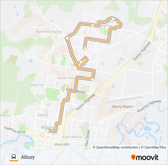nsw906 Route: Schedules, Stops & Maps - Albury (Updated)