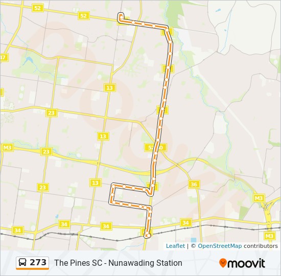 273 Route: Schedules, Stops & Maps - Nunawading Station