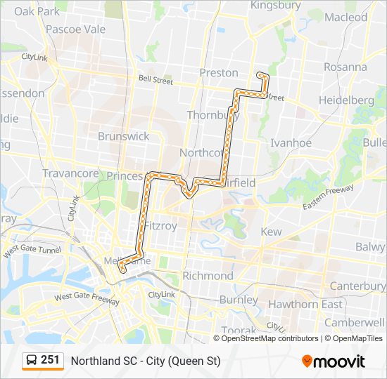 251 Route: Schedules, Stops & Maps - City (Queen St) (Updated)