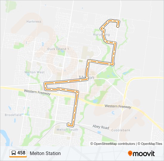 458 Route: Schedules, Stops & Maps - Melton Station (Updated)